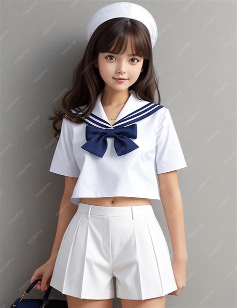 A Cute Girl With School Dress Photo Ai Generated Premium Ai Generated Image