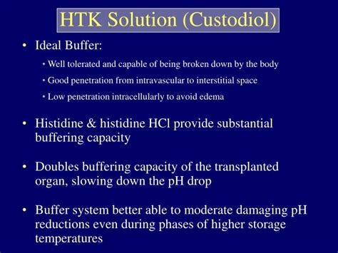 Ppt Organ Preservation With Histidine Tryptophan Ketoglutarate Htk