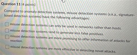 Solved Compared To Anomaly Detection Systems Misuse