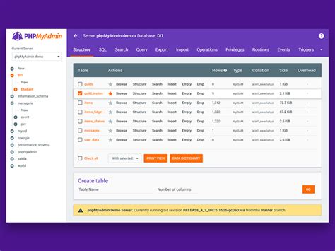 Phpmyadmin Material Design Concept By Agustín Ruiz On Dribbble