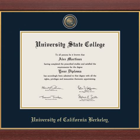 Uc Berkeley Medallion Diploma Frame Capgown