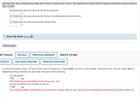 Solved Starting From Rest A Kg Block Slides M Down Chegg