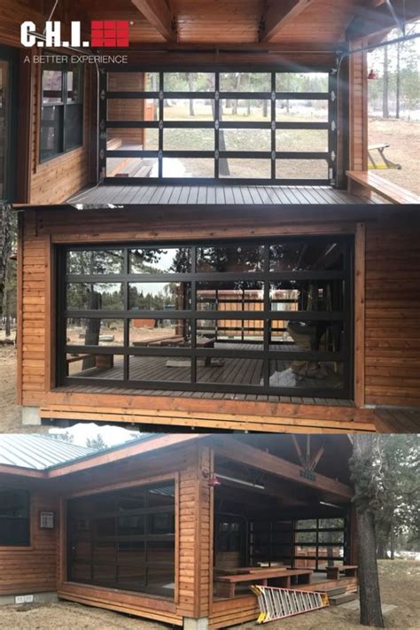Deck Remodel Project With Full View Aluminum Garage Doors Barn House Plans Glass Garage Door