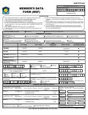 Pagibig Pdf Hqp Pff 039 For Pag Ibig Fund Use Only Members Data Form