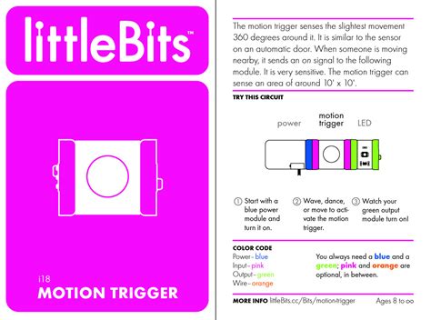 littlebits motion trigger