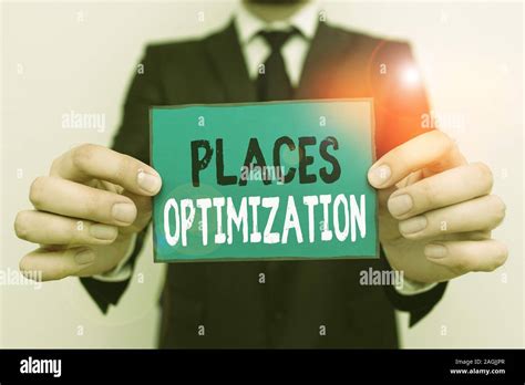 Writing Note Showing Places Optimization Business Concept For Improve