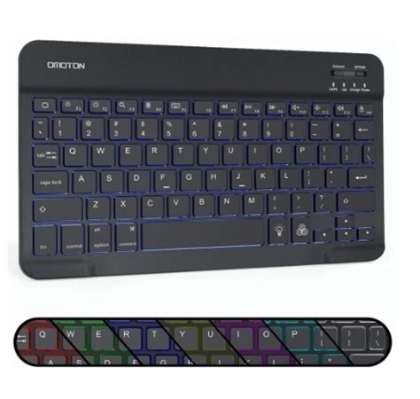 PROMO Backlit Bluetooth Keyboard Wireless Keyboard 10 Inch Colorful Light Emitting Bluetooth