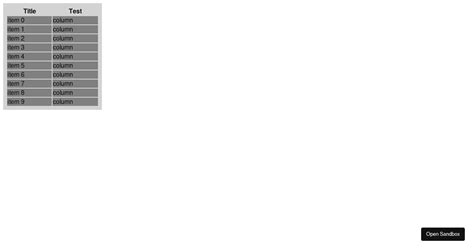 Vertical List Codesandbox