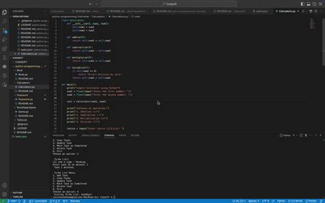 python coding calculator programming task2 learning jenish shekhada