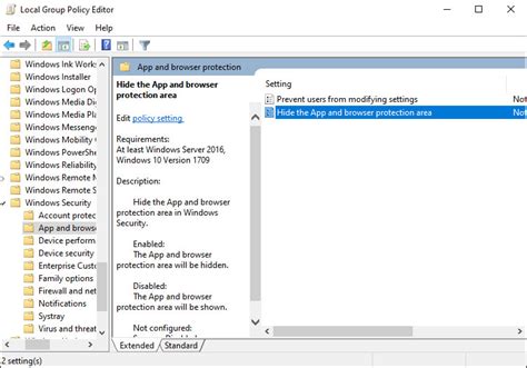 How To Hide App And Browser Protection Area In Windows Saint