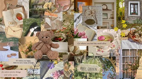 Cottagecore Scrapbook Background Aesthetic Cute Wallpaper Laptop