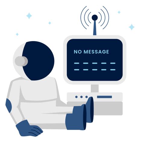 No Message Chat Inbox Astronaut Space Empty State Illustration Download On Iconfinder
