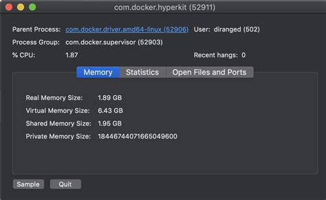 severe memory leak on com docker vpn and high usage on com docker