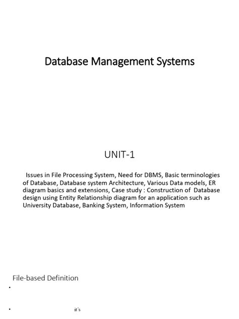 Unit 1 2 Pdf Databases Relational Database