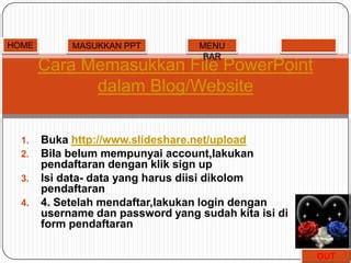 Cara Membuat menu Bar | PPT
