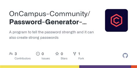 GitHub OnCampus Community Password Generator And Teller A Program To Tell The Password