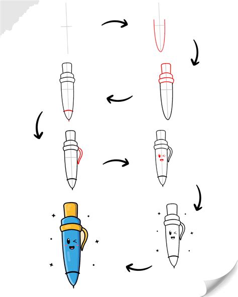 Easy To Draw A Cute Pen For Beginners How To Draw Everything