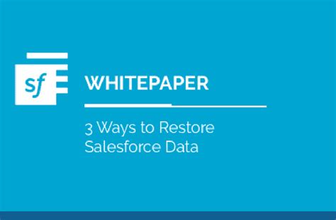 Salesforce Data Recovery How To Restore Salesforce Data Spanning
