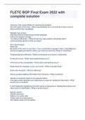 FLETC BOP Final Exam 2022 With Complete Solution FLETC BOP Stuvia US