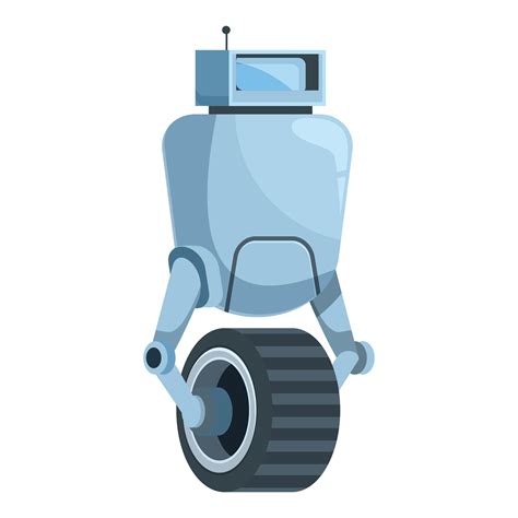 Modern One Wheeled Robot Balancing With Antenna On Head 49519969 Vector