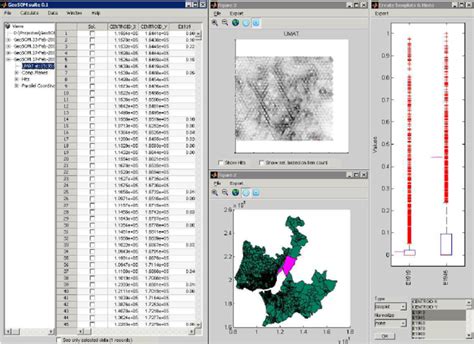 geosom suite interface from the left to the right geosom suite main