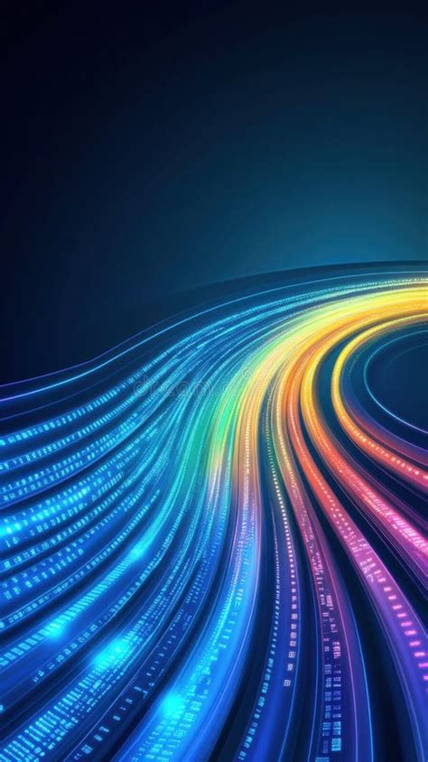 Colorful Digital Waves Flow Dynamically Against A Dark Background Ai