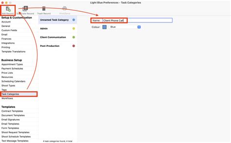 Managing Your Work Using Task Categories Light Blue