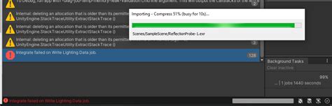 baking reflection probes causes infinite loop unity engine unity