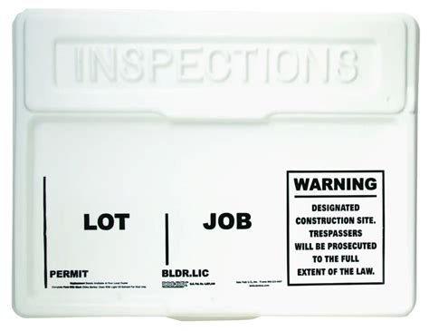 Lockable Jobsite Permit Box At Dufrene Building Materials Jobsite Hardware