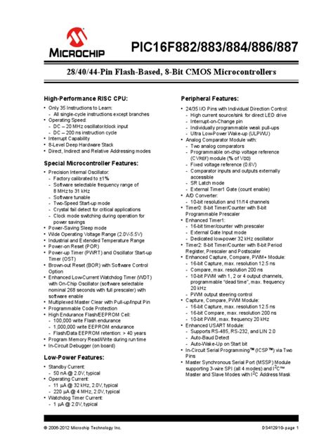 Pic16f887 Páginas Para Imprimir Ok Pdf Science And Mathematics