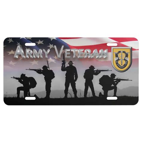 1st Special Forces Group A Army Veteran License Plate Zazzle
