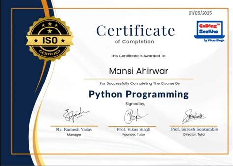 🚀 proud to share that i ve successfully completed the python programming course by coding seekho