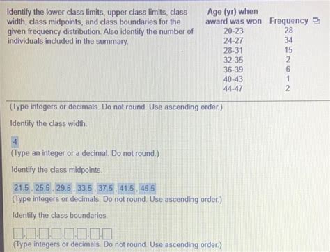 Solved Identify The Class Boundries Then Use The Class Width