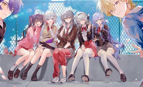 Trailblazer Stelle Firefly Sparkle Aventurine And 5 More Honkai And 1 More Drawn By