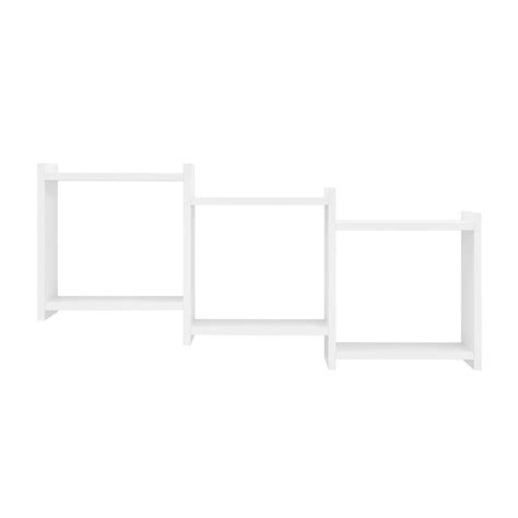 3 Cube Floating Decorative Organizer Wall Shelf With Ledges