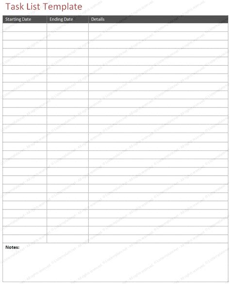 Microsoft Office Word Templates Task List Templates 43 Free Task List