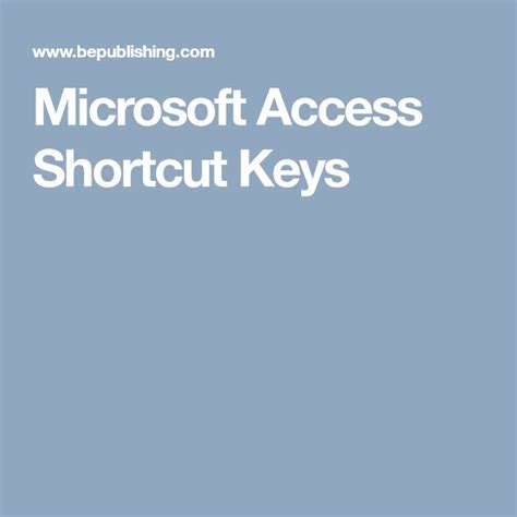 microsoft access shortcut keys shortcut shortcut key computer shortcuts