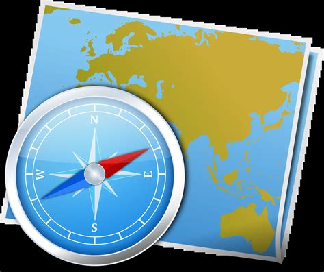 Navigational Compass And World Map Clipart Exploring Global