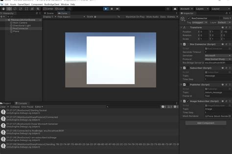 ROS Bridge Connecting But Not Messages Being Received Issue Siemens Ros Sharp GitHub