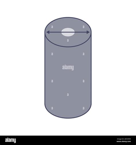 Stainless Steel Pipe Diameter Industrial Diagram Icon Stock Vector