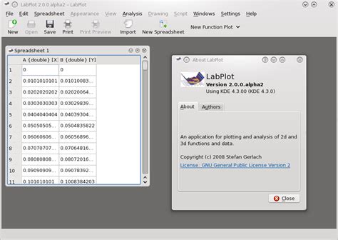 LabPlot And SciDAVis Collaborate On The Future Of Free Scientific Plotting KDE News