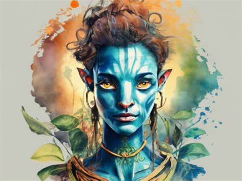 T Shirt Design The Girl From Avatar Neytiri Green Tea Ceremony With