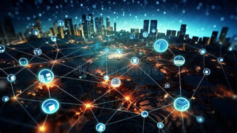 Network Of Interconnected Iot Devices Stock Illustration Illustration Of Technology Computer