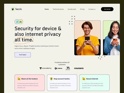 Secris Home And Internet Security Service Landing Page By Tamim🏅 On Dribbble