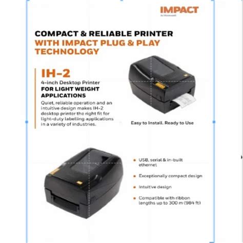 Impact By Honeywell Barcode Printer Max Print Width 4 Inches