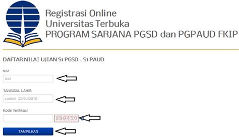 Melihat Dan Mengecek Nilai Mata Kuliah Daftar Nilai Ujian UT Di