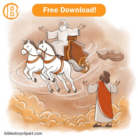 The Ascension Of Elijah Bible Story Clipart