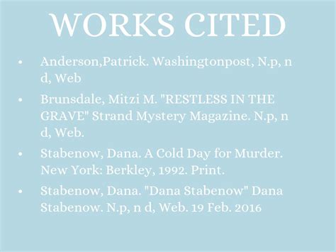 Dana Stabenow Ppt By Nate Sievert