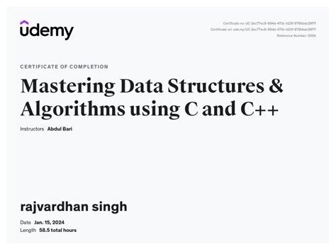 Completed Data Structures And Algorithms Course Raj Vardhan Singh Posted On The Topic Linkedin