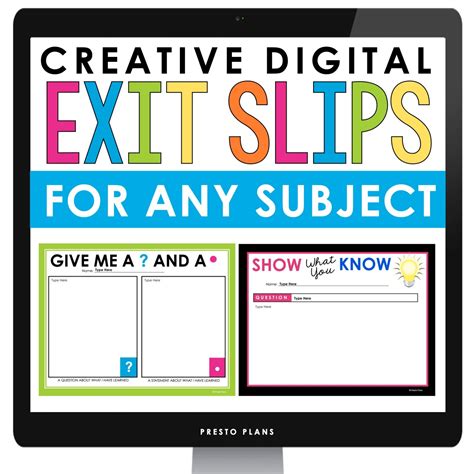 Exit Tickets For Any Subject Digital Comprehension Exit Slips Or Exit Exit Tickets For Any Subject Digital Comprehension Exit Slips Or Exit